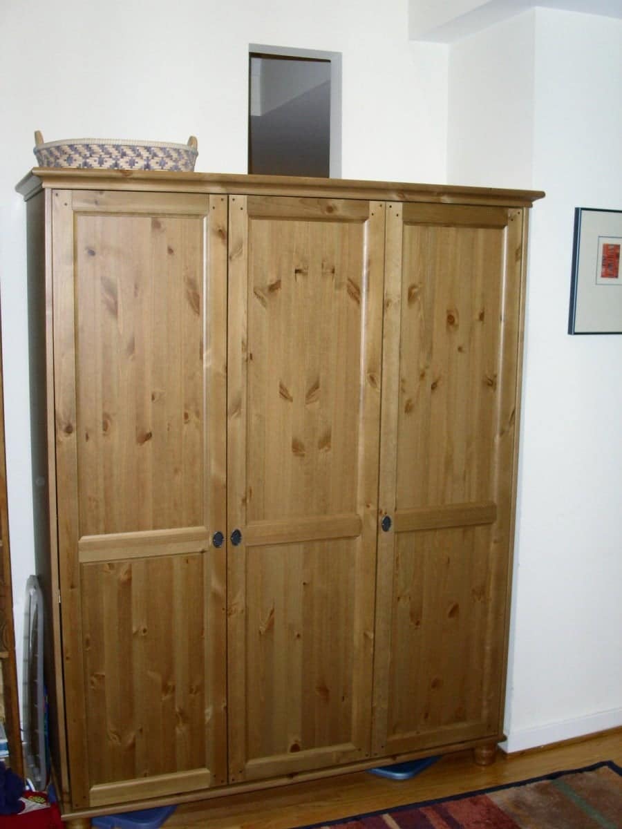 wardrobe to computer workstation