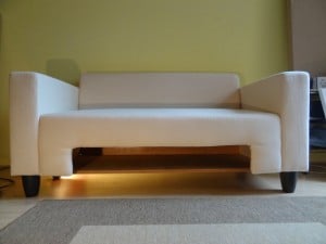Making space under the Klobo sofa
