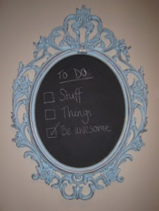 Pretty Frame Turned Chalkboard