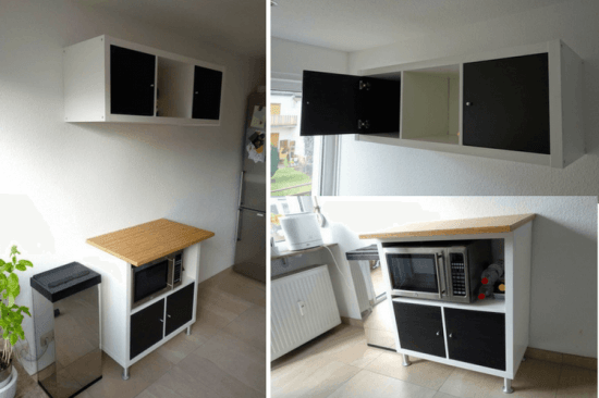 Kitchenette with IKEA Kallax