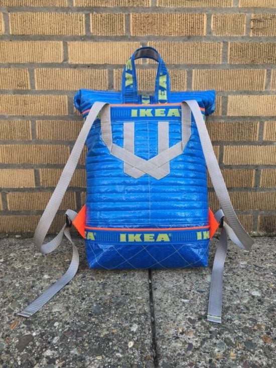 Sew good! A Roll-Top Backpack from IKEA Blue Bags