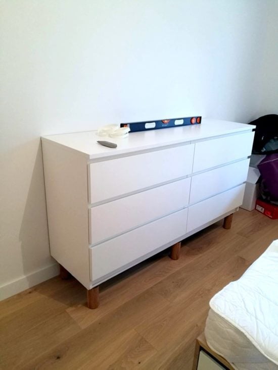 Harold's Renovation Blog: Mind the gap: Fit IKEA MALM over a tall baseboard