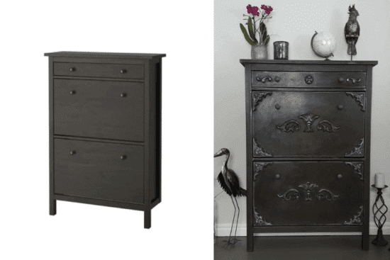 An unusual take on the popular IKEA shoe storage cabinet