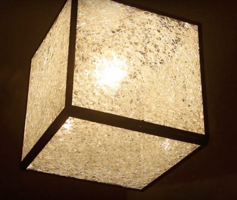 Broken glass lamp: Break it to make it