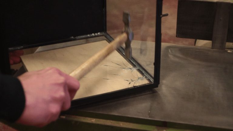 Broken glass lamp: Break it to make it