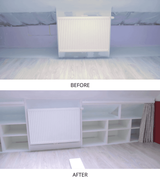 Sloped ceiling storage for my daughter’s bedroom