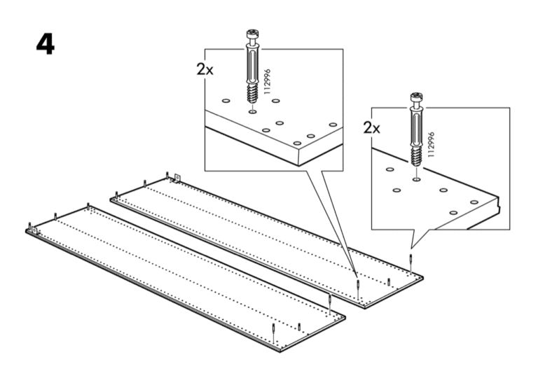 Q: Need help with IKEA PAX crooked toe kick