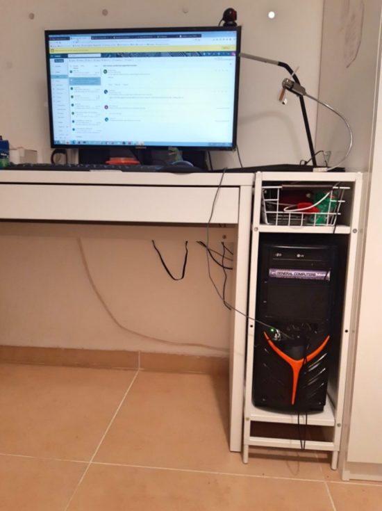 CPU stand that looks made for IKEA desks