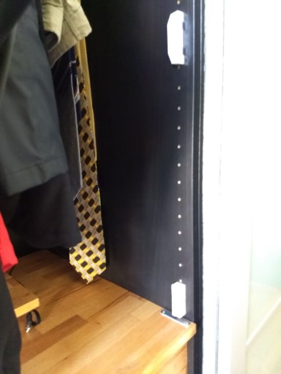 Genius fold out home office desk in PAX wardrobe