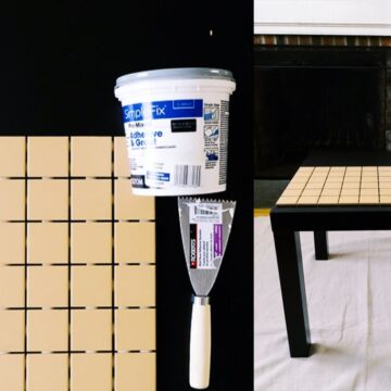 How I made a Baseball Side Table with glue and resin - IKEA Hackers