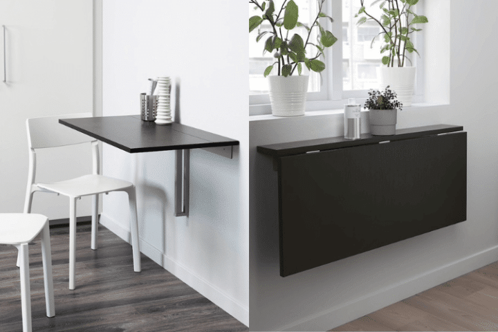 3 Ways to hack a Fold Down Table for a Small Space
