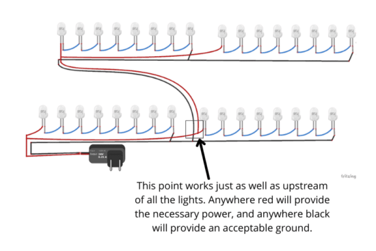 How to connect 3 IKEA string lights into One