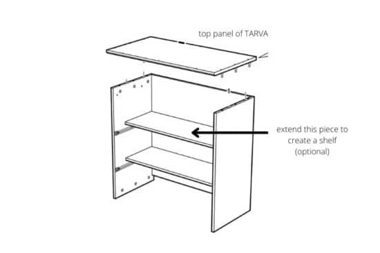How to IKEA hack a nightstand with lift top