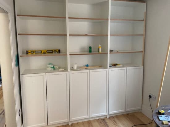 Built-in hack turns BILLY bookcase into a bespoke display cabinet