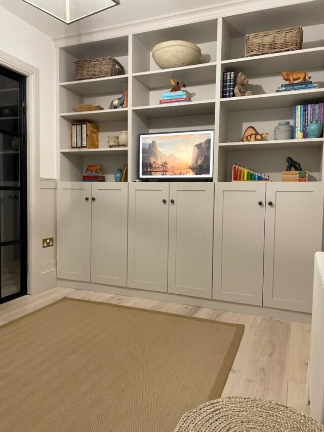 Built-in hack turns BILLY bookcase into a bespoke display cabinet