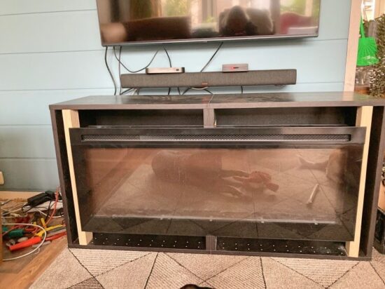 See how this Fireplace TV wall hack transformed the space