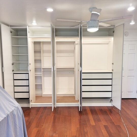 Genius reach-in closet IKEA wardrobe hack for double the storage space