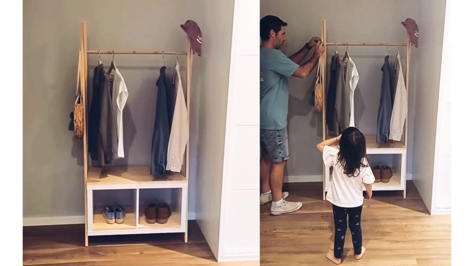 Easy DIY Clothes Rack for Small Spaces