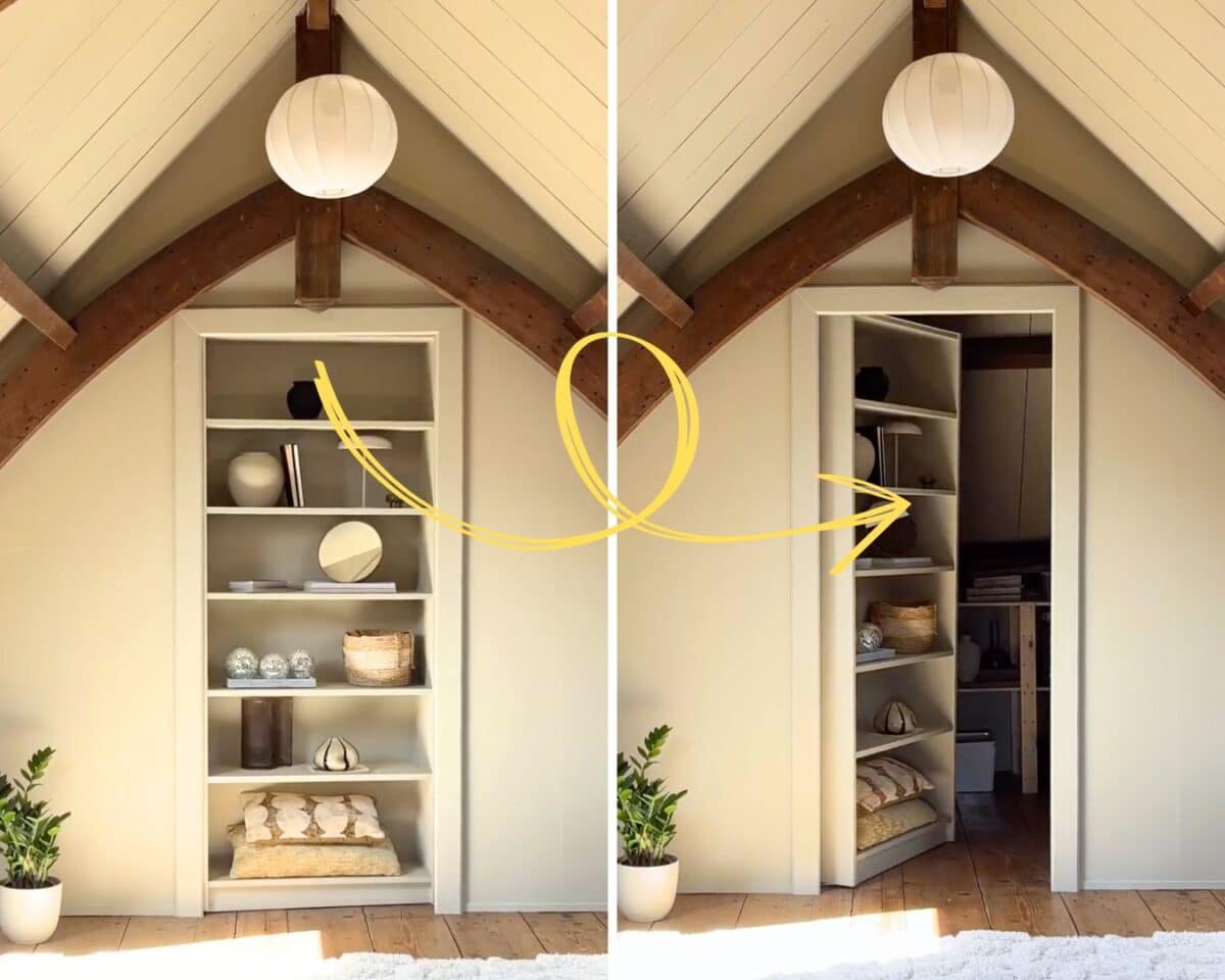Looks Like a Shelf, Opens Like a Secret Passage — Genius!