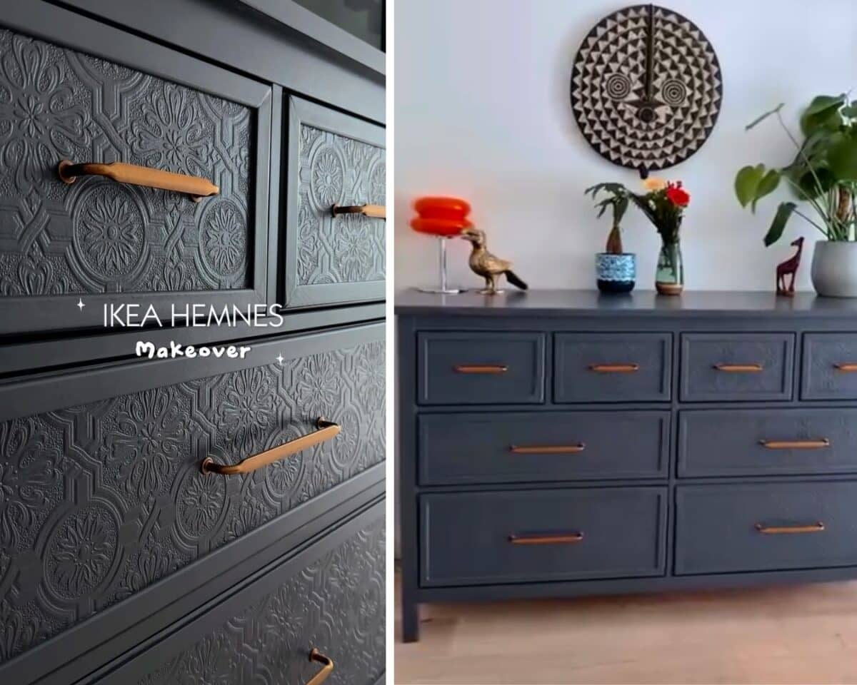 IKEA HEMNES Wallpaper Hack That Looks High-End Luxe